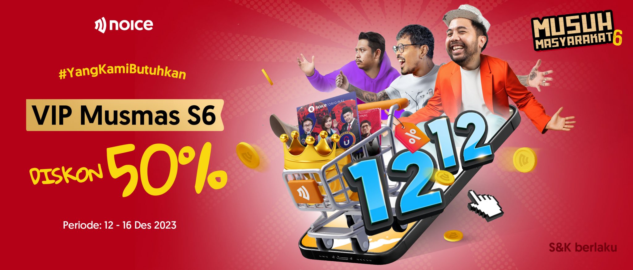 Promo Spesial Harbolnas 12.12 - Noice Premium 6 Bulan & Episode VIP ...